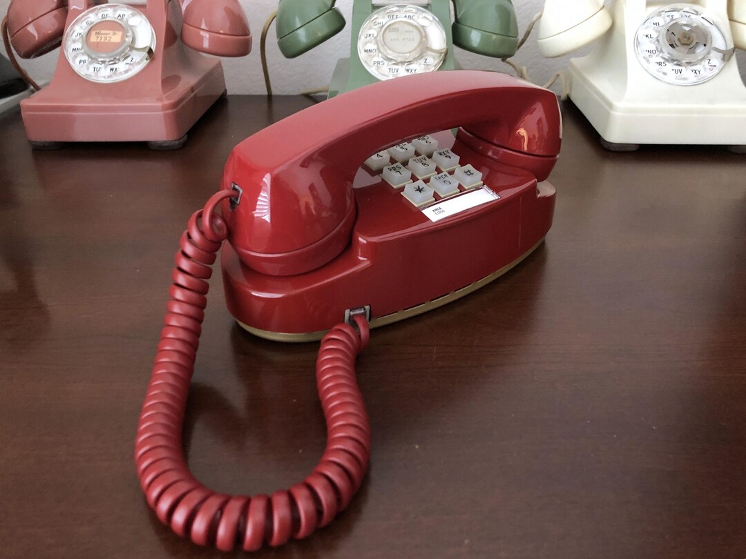 Restored Western Electric Red Princess Touchtone Desk Phone - Etsy