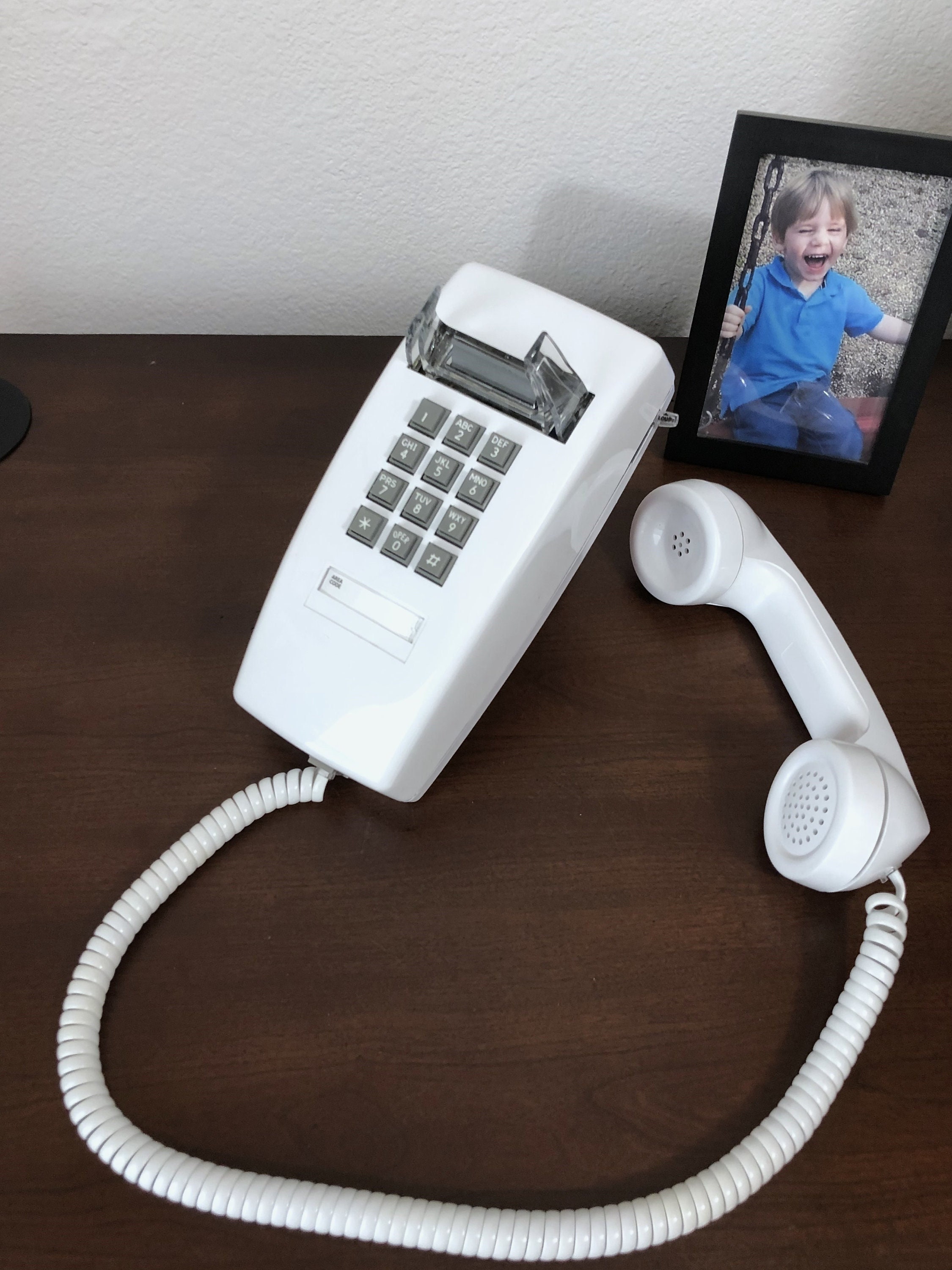 Working Restored Bell System Model 2554 Iceberg White Touchtone Wall ...