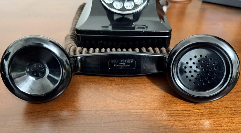 Vintage Western Electric Model 302 Rotary Desk Telephone – Black ...