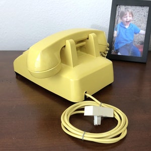 Restored Rotary-dial Desk Phone With New Old Stock (NOS) Yellow Plastic ...