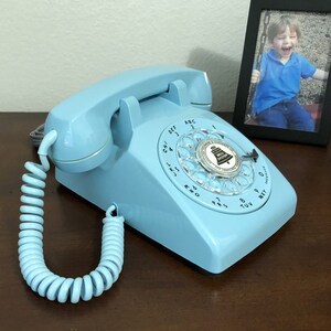 Working Restored Western Electric Model 500 Aqua-blue Rotary pulse Dial ...
