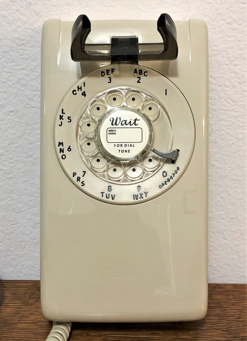 Restored Vintage Model 554 Ivory Rotary Dial Wall Phone Circa - Etsy