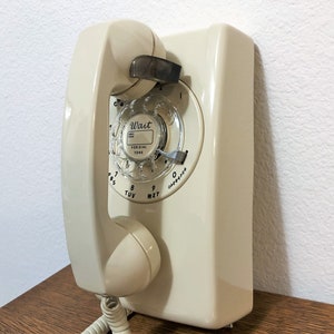 Restored Vintage Model 554 Ivory Rotary Dial Wall Phone Circa 1985 - Etsy