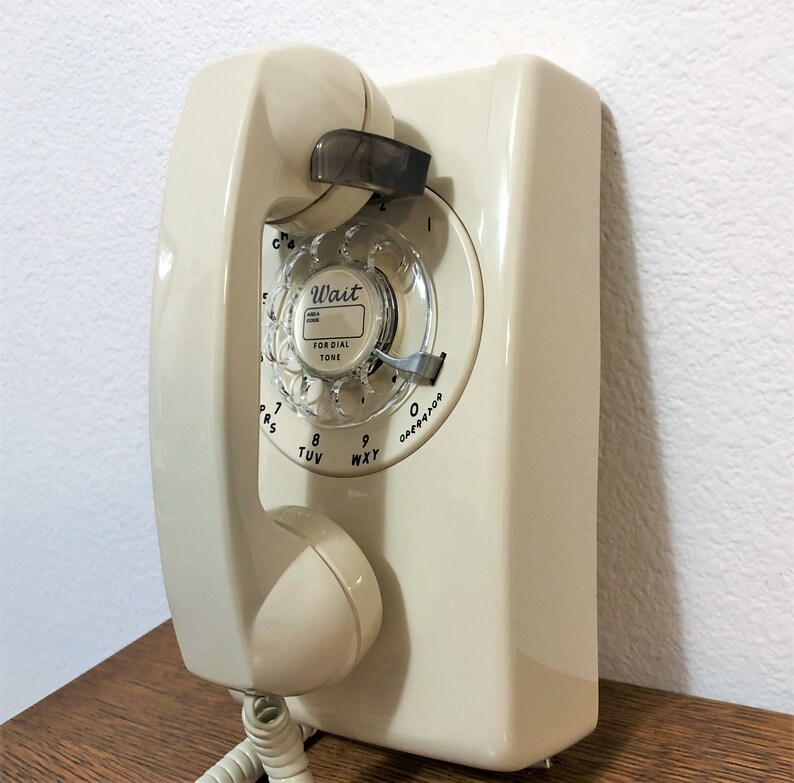 Restored Vintage Model 554 Ivory Rotary Dial Wall Phone Circa - Etsy