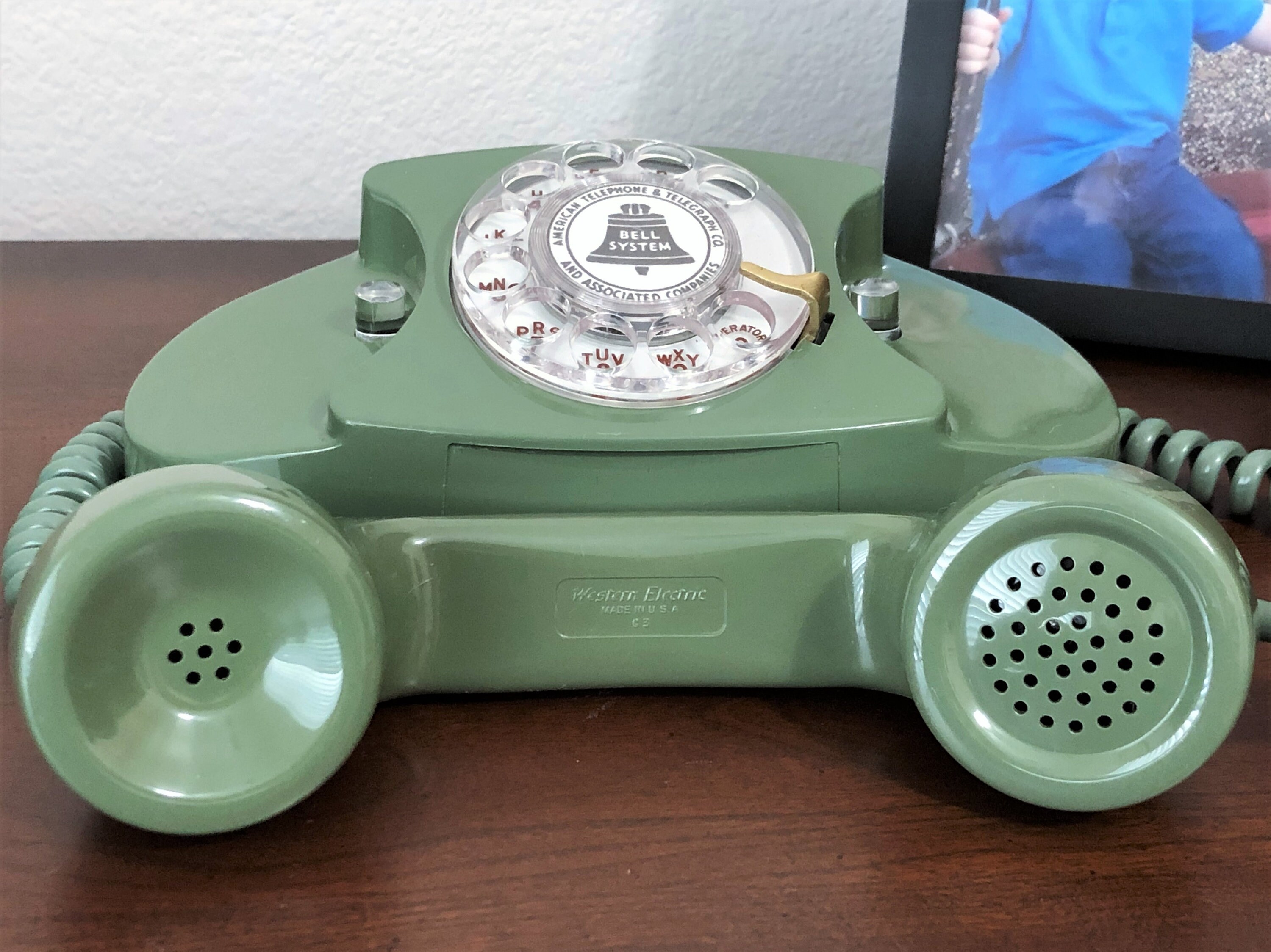 Restored Vintage Avocado Green Western Electric Rotary pulse Dial ...