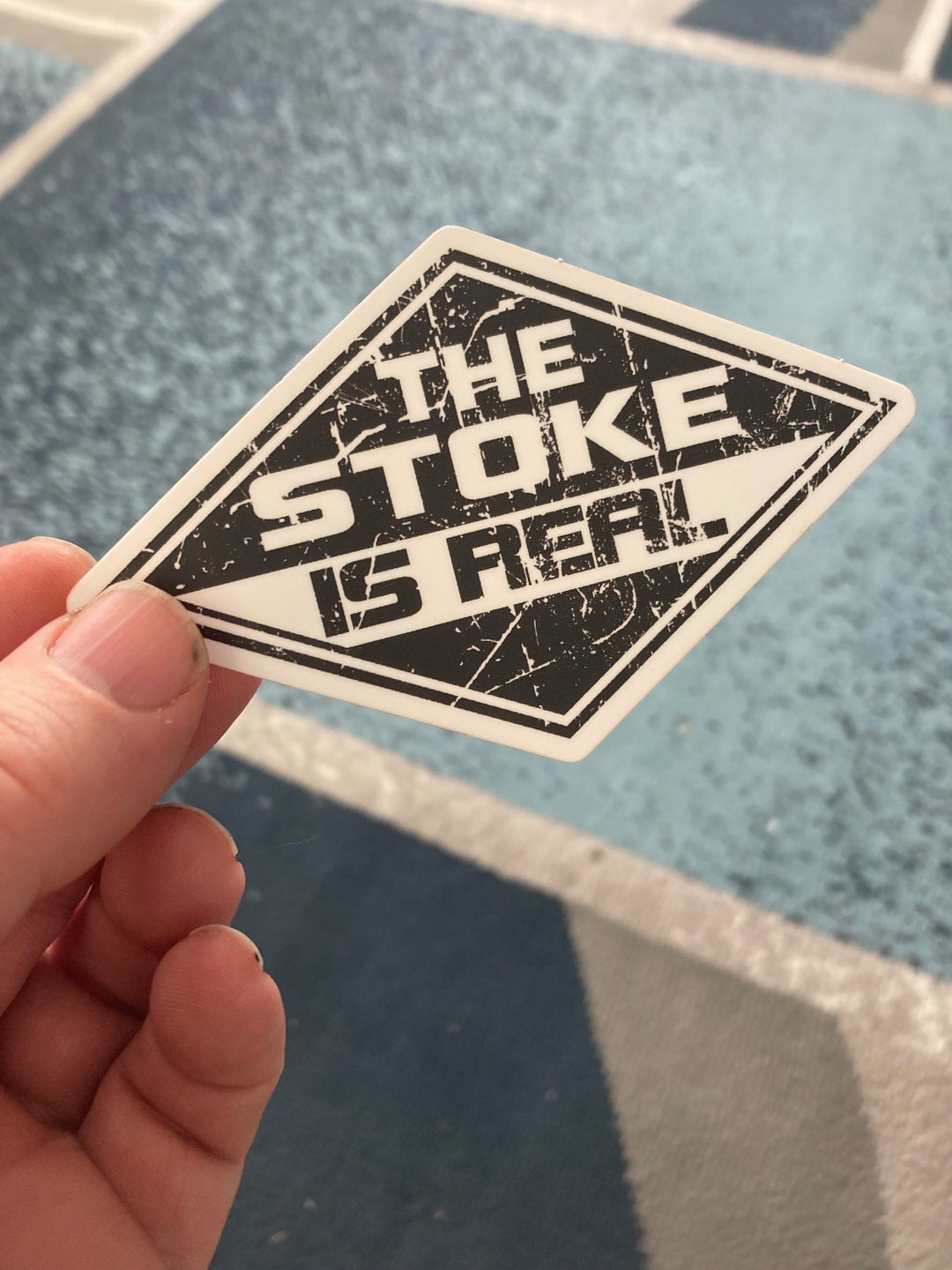The Stoke is Real Dye Cut Sticker(snowboard, Ski, Surf, Skate, MTB, Lab ...