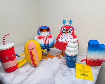 Target Sun Squad Featherly Friends Fabric Birds 4th of July America ...