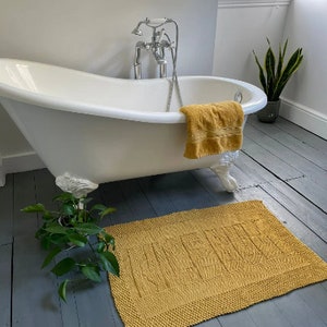 Rug Knitting Pattern PDF, Waves. Beginners Bath Mat Knitting Pattern ...