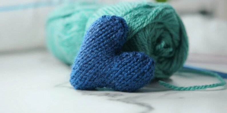 Love Heart Knitting Pattern With Video Tutorial Using Aran | Etsy