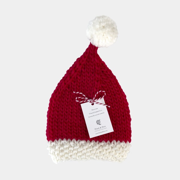 Knitted Santa Hat - Etsy