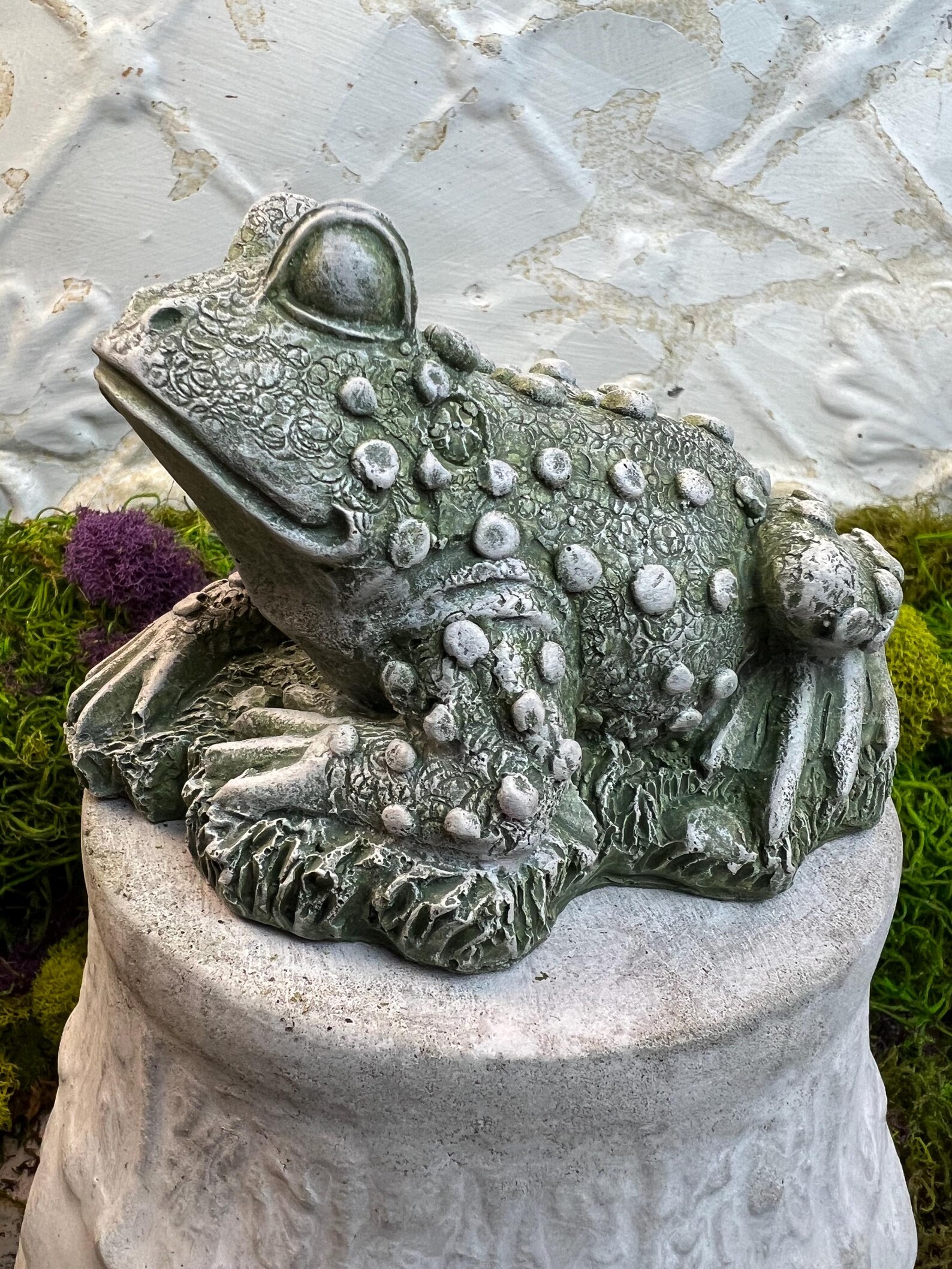 Warty Frog, Toad, Little Frog Prince, Frog Statue, Concrete, Stone Frog ...