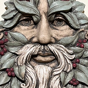 Large Green Man, Tree Man With Vines, Leaves and Berries, Beard Man ...