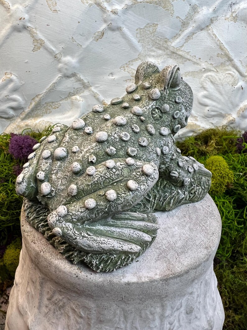 Warty Frog, Toad, Little Frog Prince, Frog Statue, Concrete, Stone Frog ...