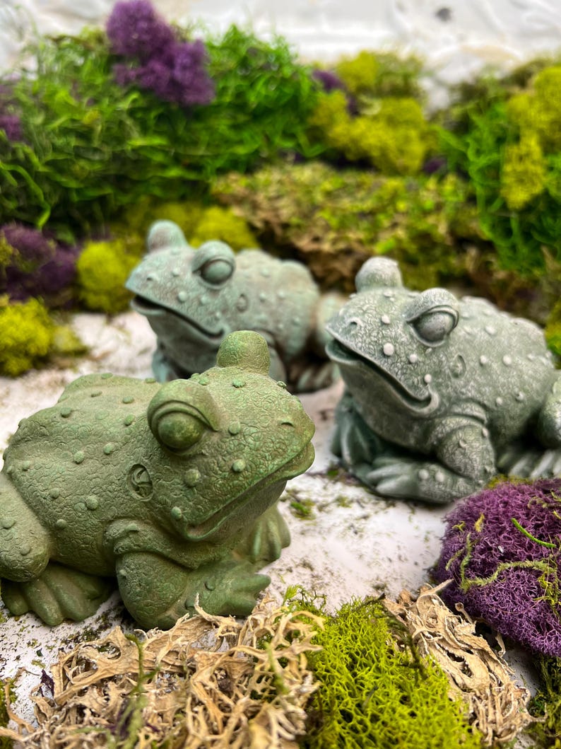 New! Warty, Toad Frog, Little Frog Prince, Frog Statue, Concrete, Frog ...