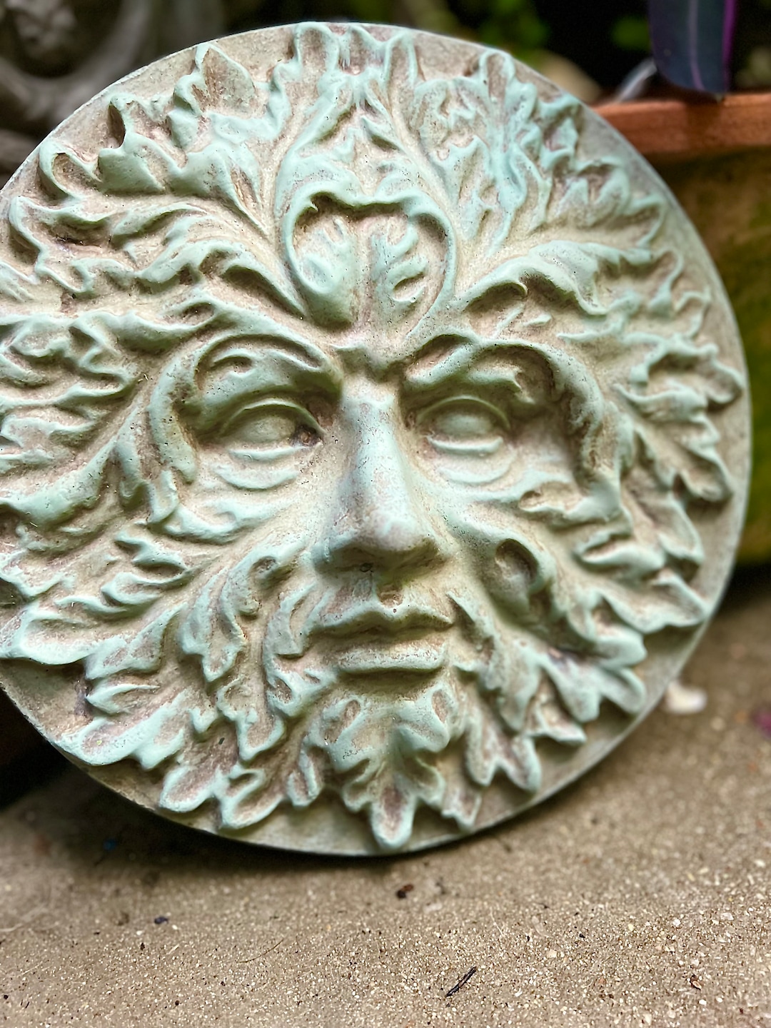 Green Man Wall Plaque, Green Man Garden Plaque, Green Man, Wall Plaque ...