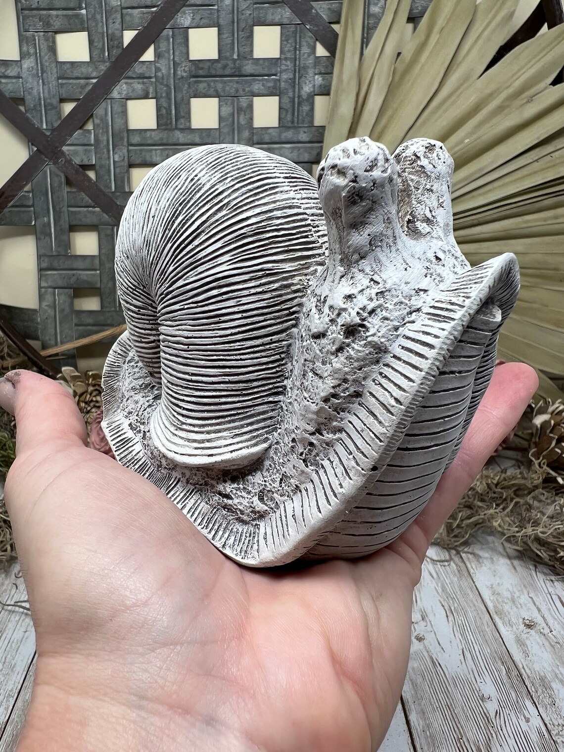 Se of Concrete Snail Statues, Snail Figurines - Etsy