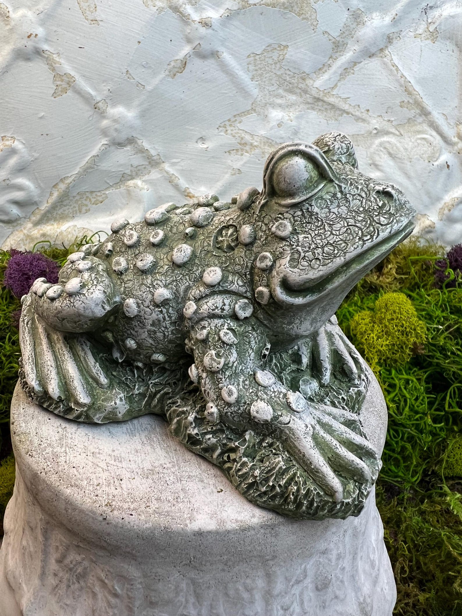 Warty Frog, Toad, Little Frog Prince, Frog Statue, Concrete, Stone Frog ...