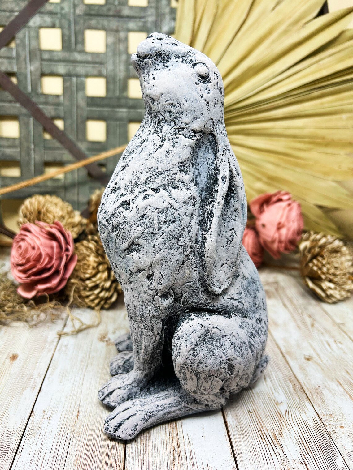 Moon Gazing Hare English Hares Rabbit Garden Statue Bunny - Etsy