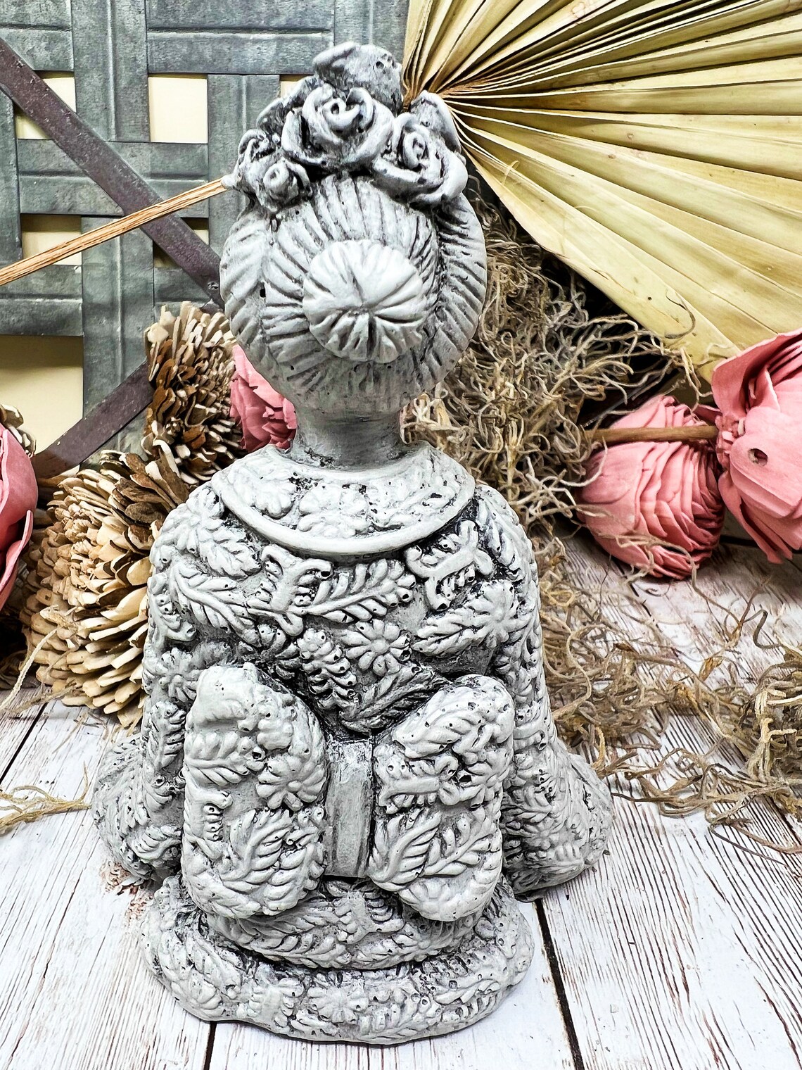 Cast Stone, Concrete Geisha Statue, Oriental Lady Statue, Asian Lady ...