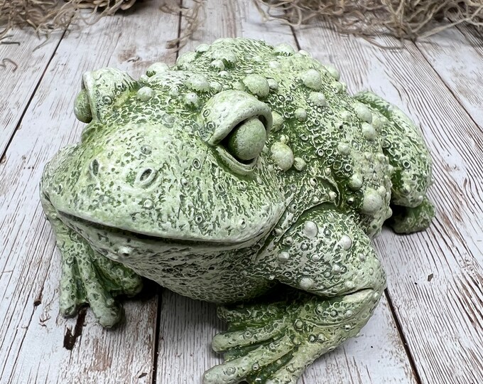 3 1/2 Tall Cement Wide Mouth Frog Garden Concrete Statue Statuary - Etsy