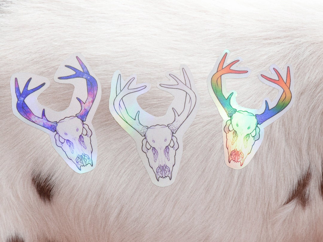 Deer Skull Sticker (buck) - Etsy