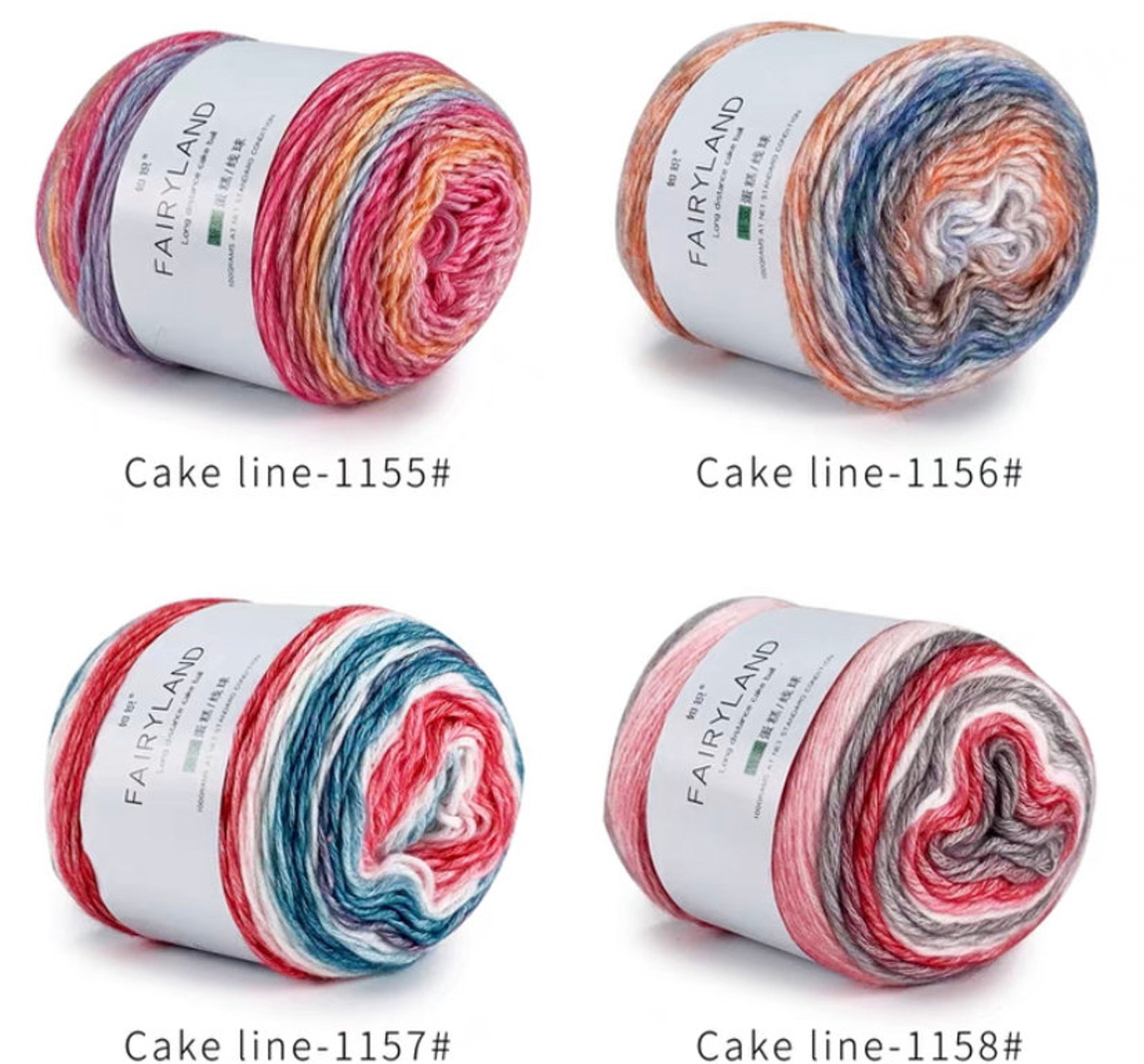 Fairyland Gradient Cake Cotton Yarn Knitting Amigurumi Diy Hat, Clothes ...