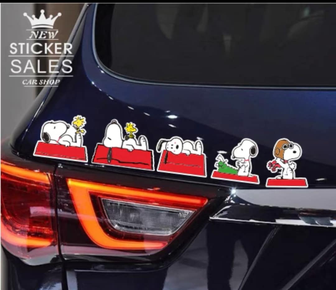 Snoopy Car Stickers, Vinyl Decal, Window Decorations - Etsy