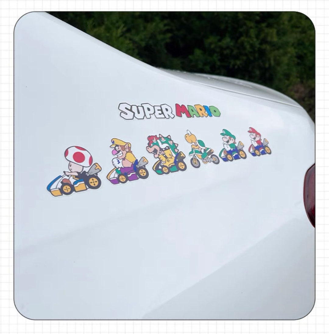 Mario Car Stickers, Vinyl Decal, Window Decorations - Etsy