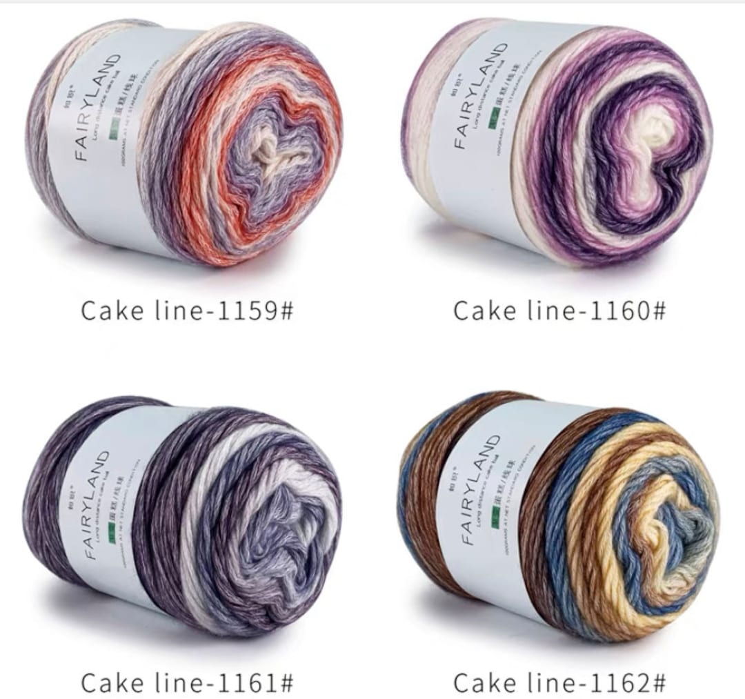 Fairyland Gradient Cake Cotton Yarn Knitting Amigurumi Diy Hat, Clothes ...