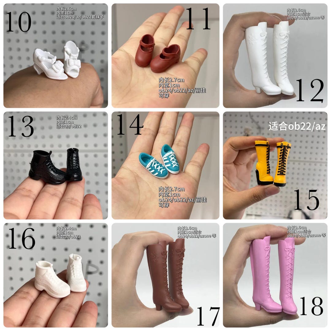 BJD Dolls Shoes, Boots, OB22, OB24 Azone - Etsy