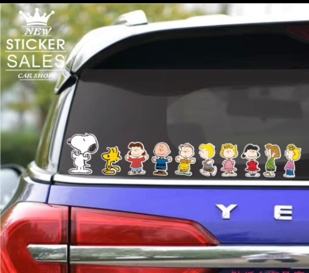 Snoopy Car Stickers, Vinyl Decal, Window Decorations - Etsy