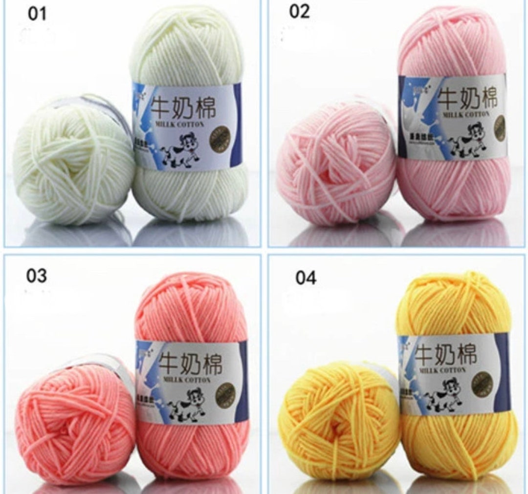 92 Colors 5ply Milk Cotton Yarn Knitting Amigurumi Diy Hat, Clothes ...