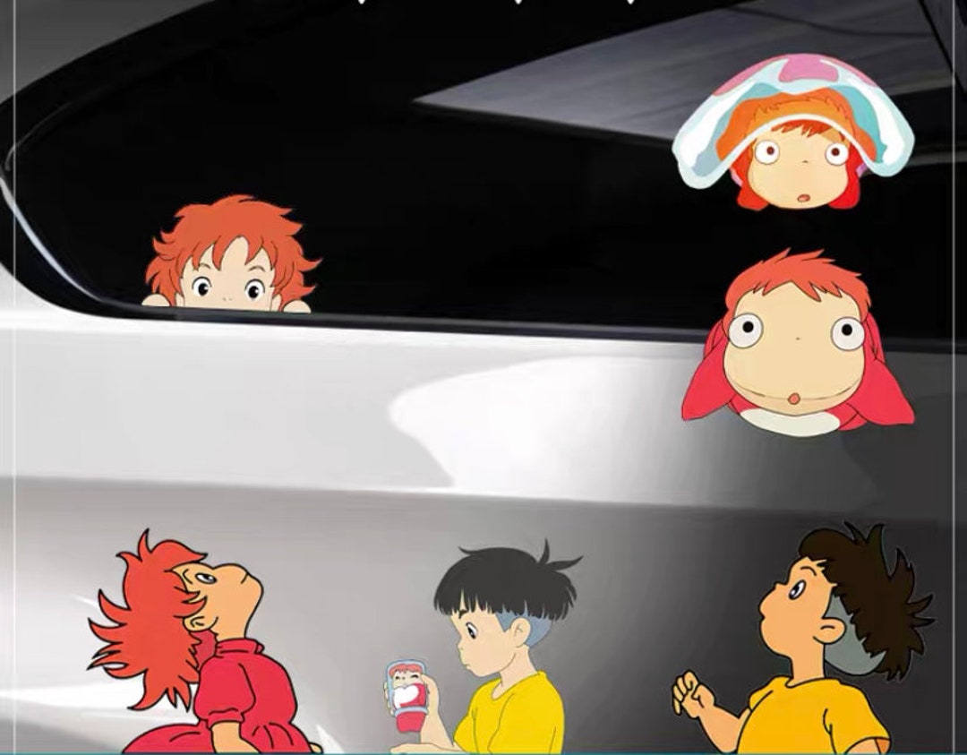 Ponyo on the Cliff Car Stickers, Vinyl Decal, Window Decorations - Etsy