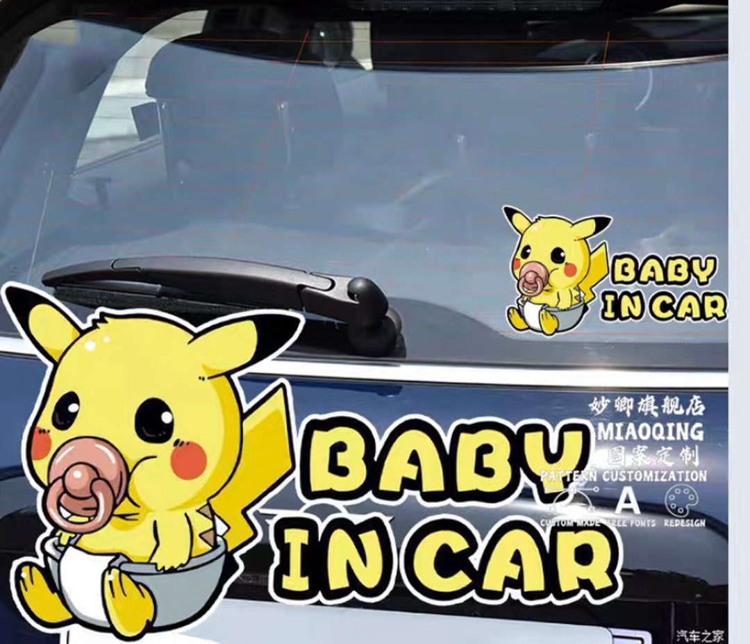 Pokemon Baby in Car Stickers, Vinyl Decal, Window Decorations - Etsy
