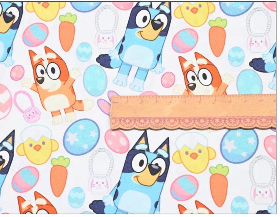 Cartoon Bluey 100% Cotton Fabric by Half Yard - Etsy