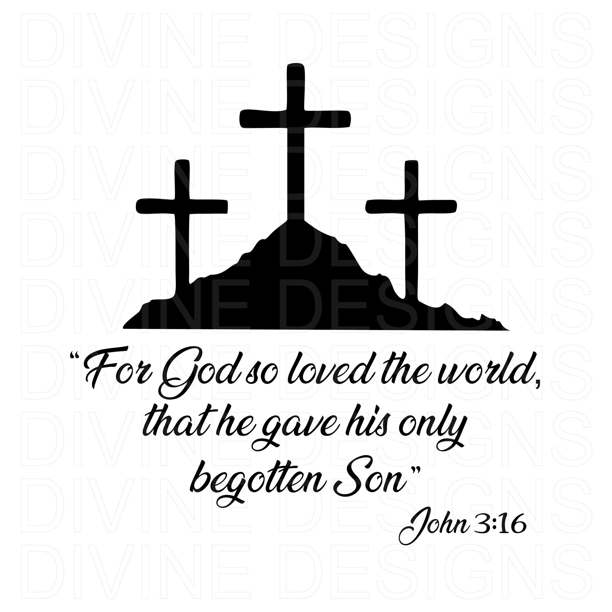 Three Crosses on A Hill SVG - Etsy