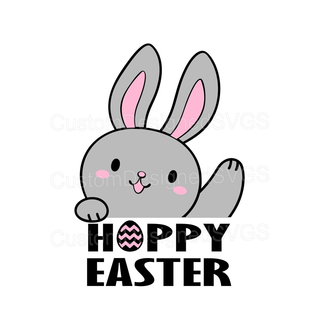 Happy Easter Bunny SVG PNG - Etsy