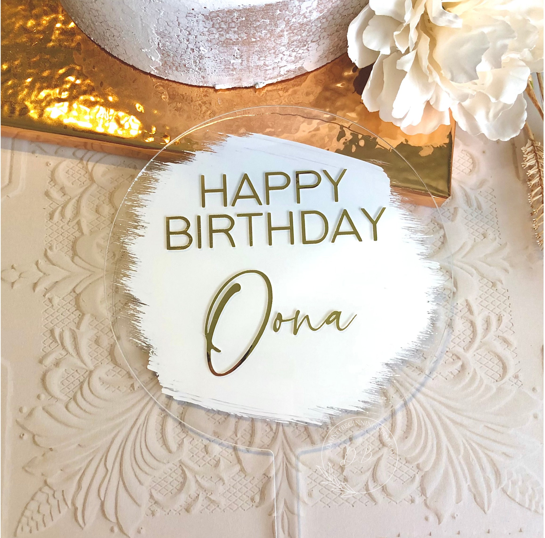 Acrylic Birthday Cake Topper Personalized Birthday Cake - Etsy