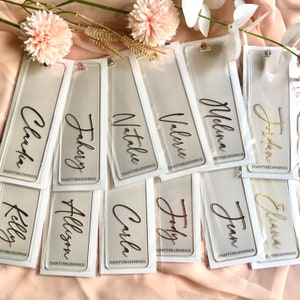 Personalized Clear Acrylic Bookmark With Tassel: Planner & Journal - Etsy