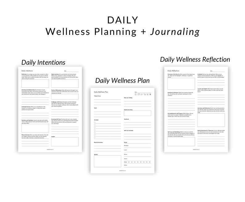 Wellness Planner, Wellness Journal, Printable Planner, Planner Inserts ...