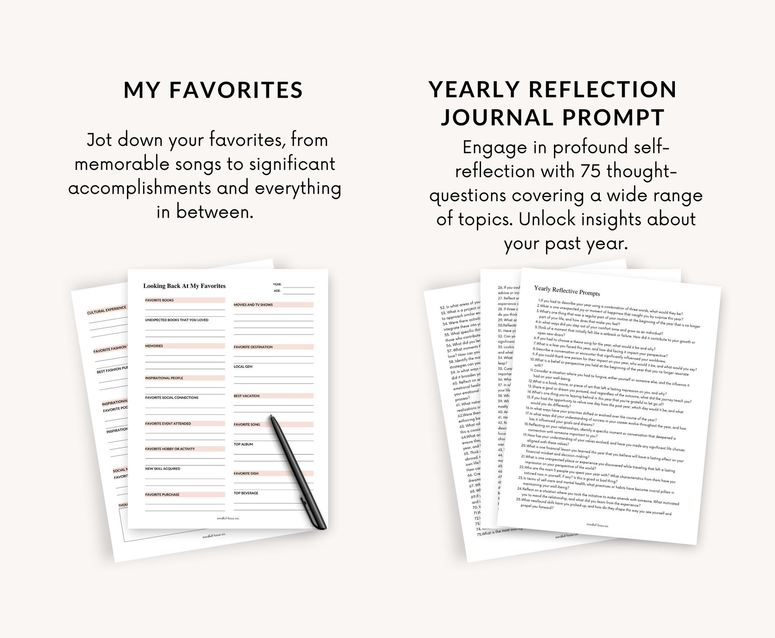 Yearly Review, End of Year Reflection, New Year Resolution, Reflection ...