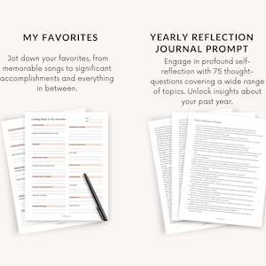 Yearly Review, End of Year Reflection, New Year Resolution, Reflection ...