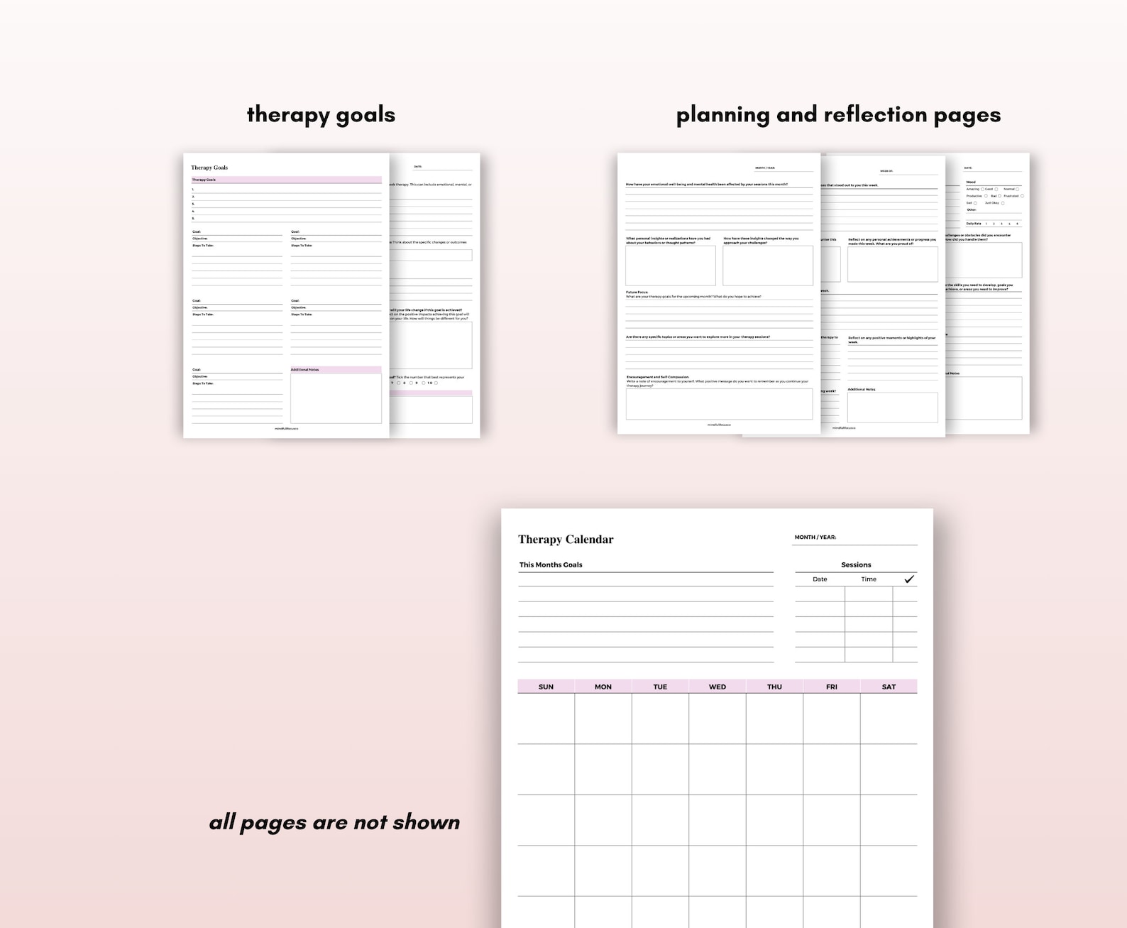 Therapy Notes, Therapy Session Log, Pre and Post Therapy Session Notes ...