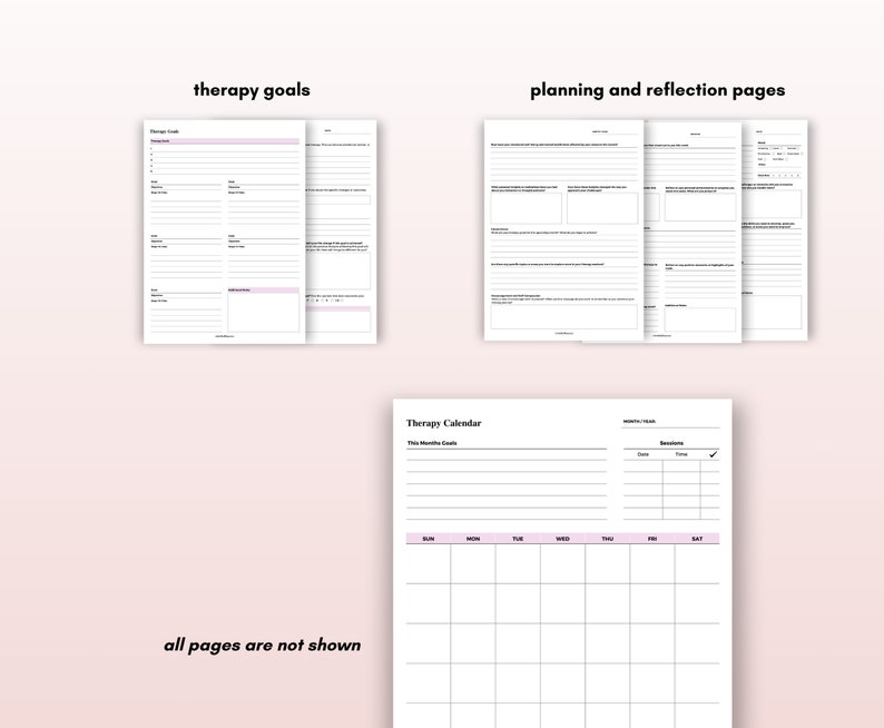 Therapy Notes, Therapy Session Log, Pre and Post Therapy Session Notes ...