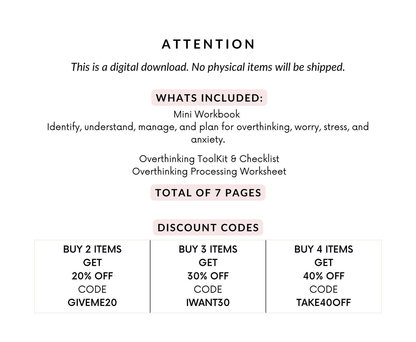 Overthinking Worksheets, Mental Health Worksheets, Self Help, Therapy ...