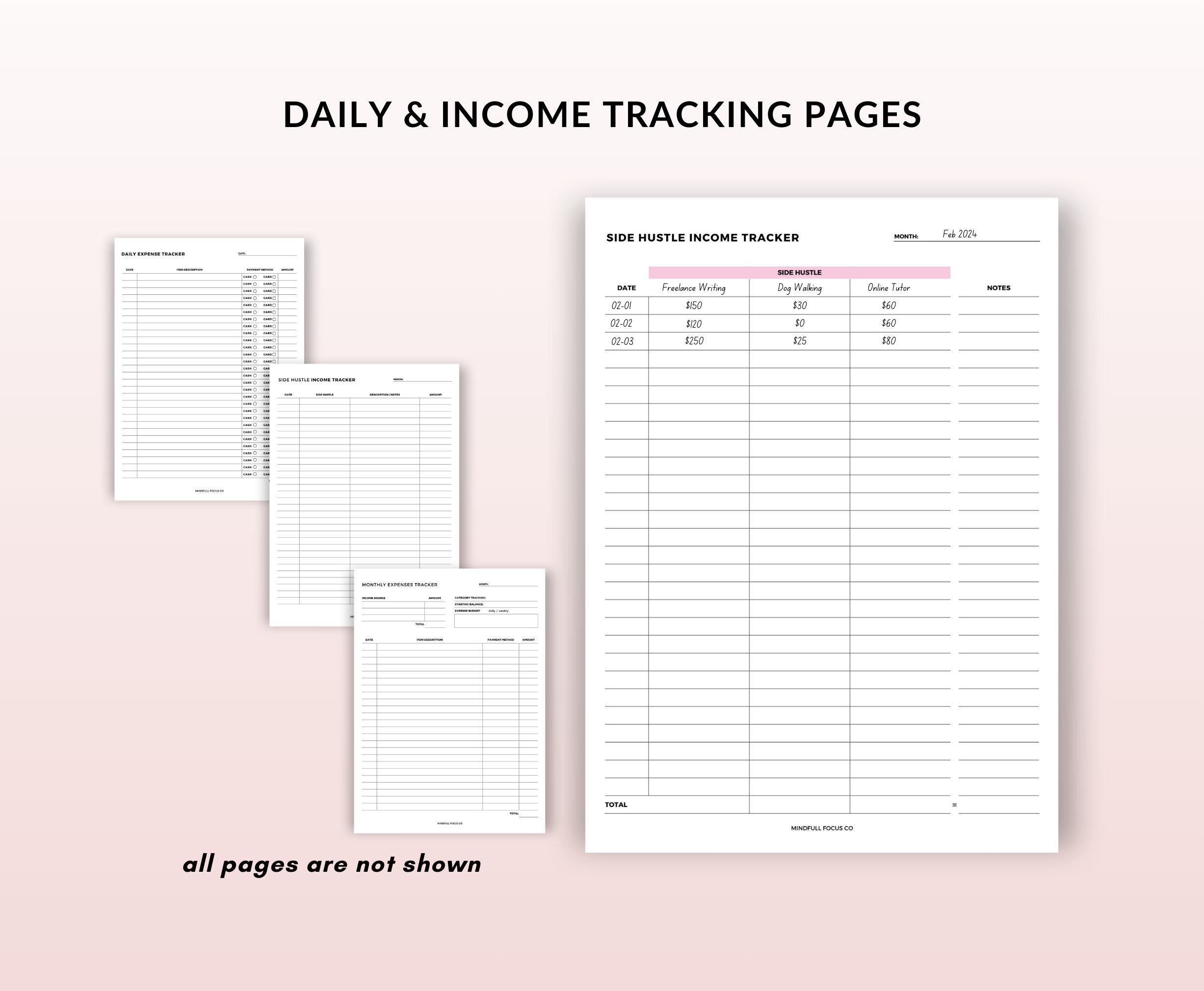 Printable Expense Tracker, Budget Binder Inserts, Spending Tracker ...