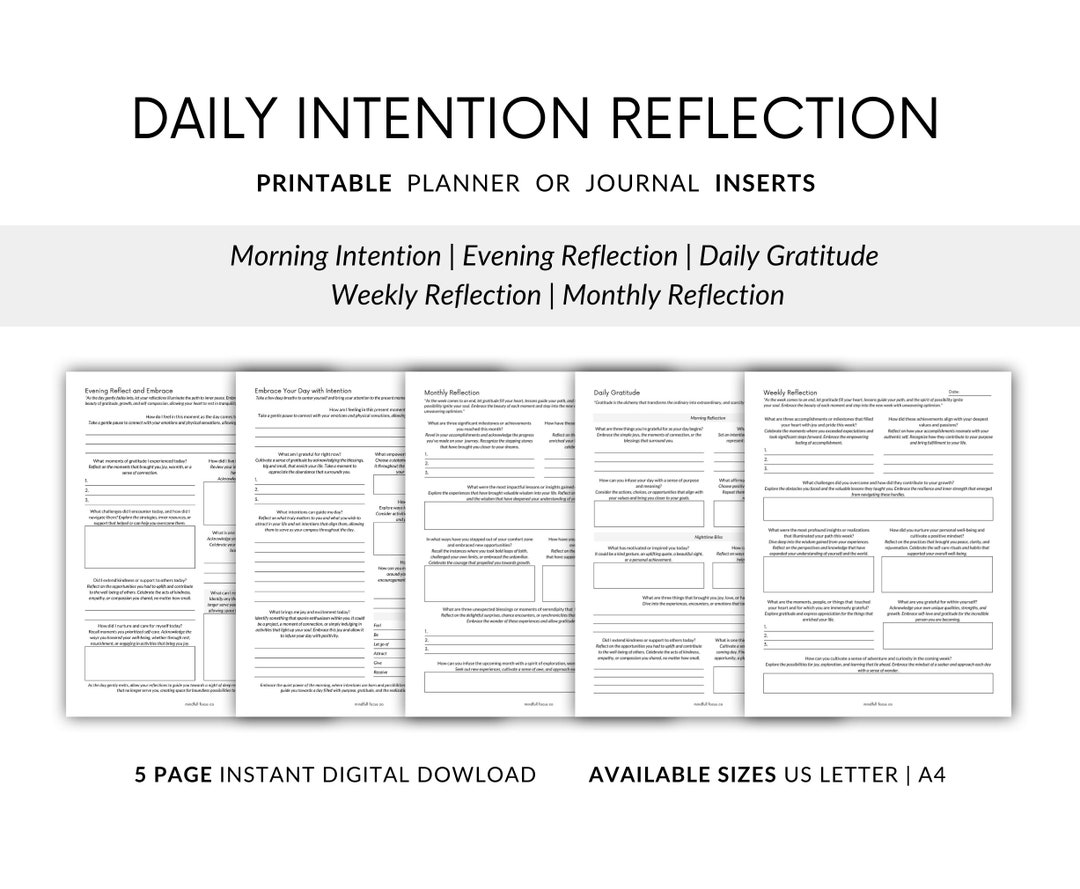 Daily Intention, Daily Journal, Gratitude Journal, Intention Setting ...
