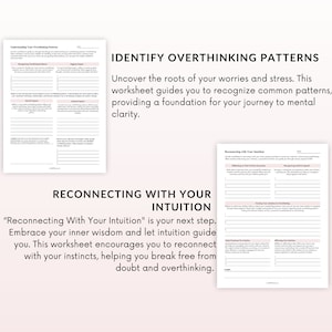 Overthinking Worksheets, Mental Health Worksheets, Self Help, Therapy ...