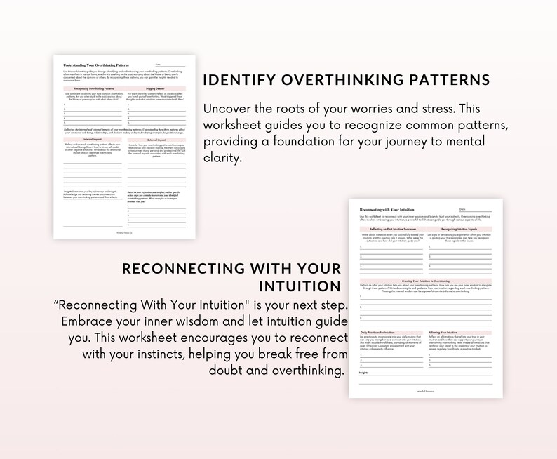 Overthinking Worksheets, Mental Health Worksheets, Self Help, Therapy ...
