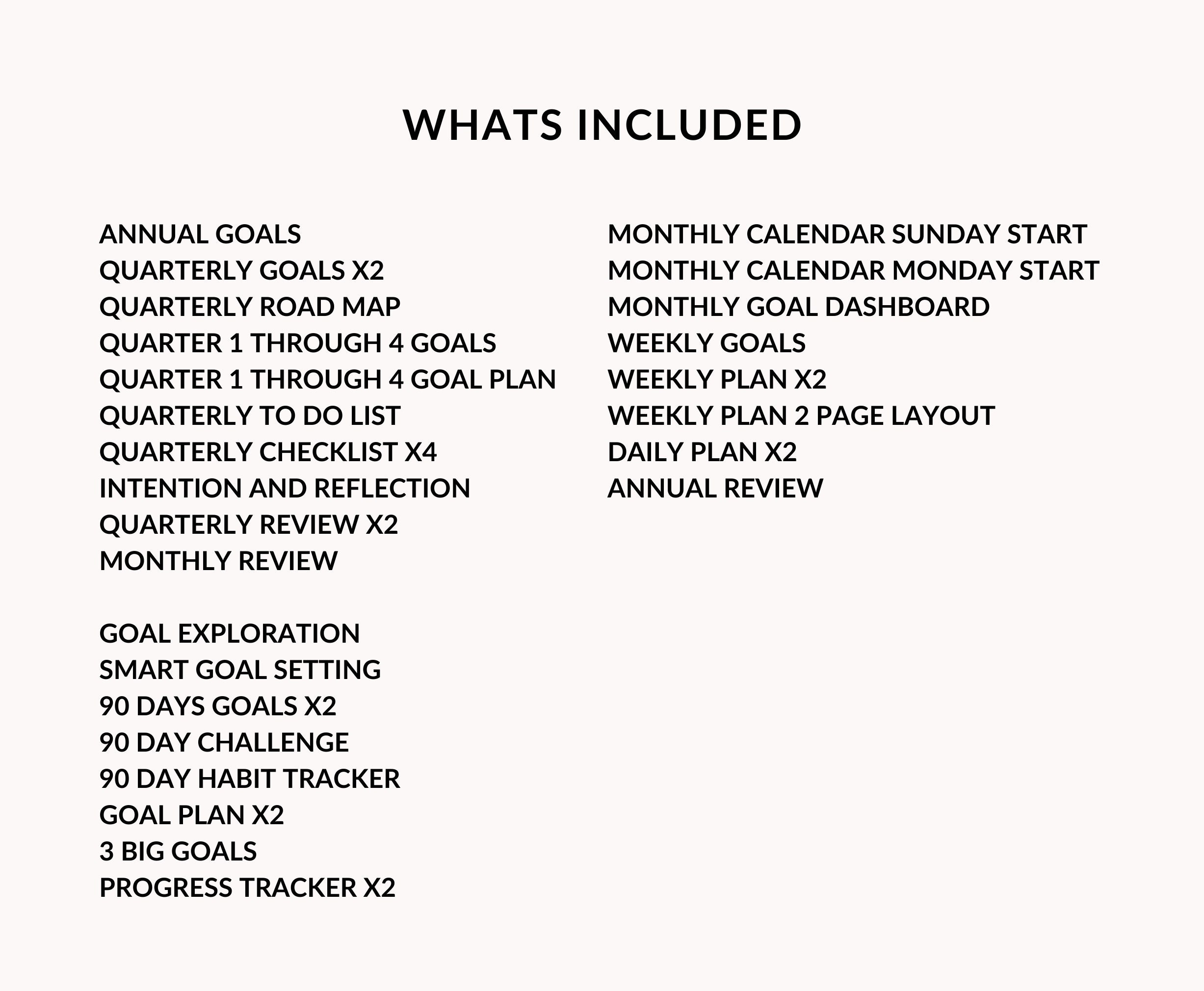 Printable Quarterly Goal Planner, Productivity Templates (digital ...